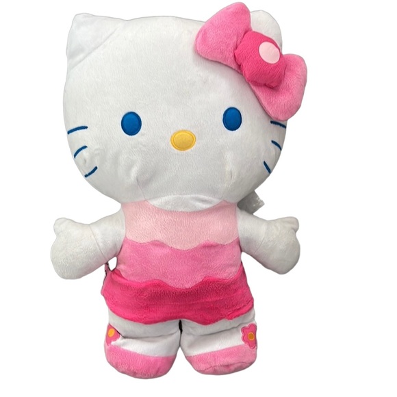 Sanrio | Toys | 23 Hello Kitty Sanrio Plush 17 Pink Dresspink Bow Large ...